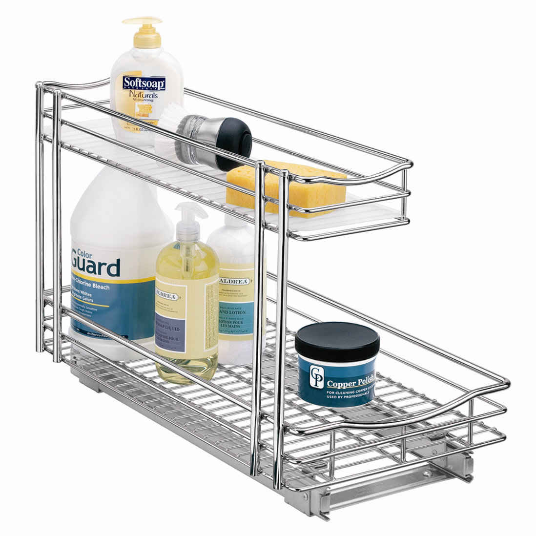 Lynk Roll Out Under Sink Cabinet Organizer Pull Out Two Tier Sliding